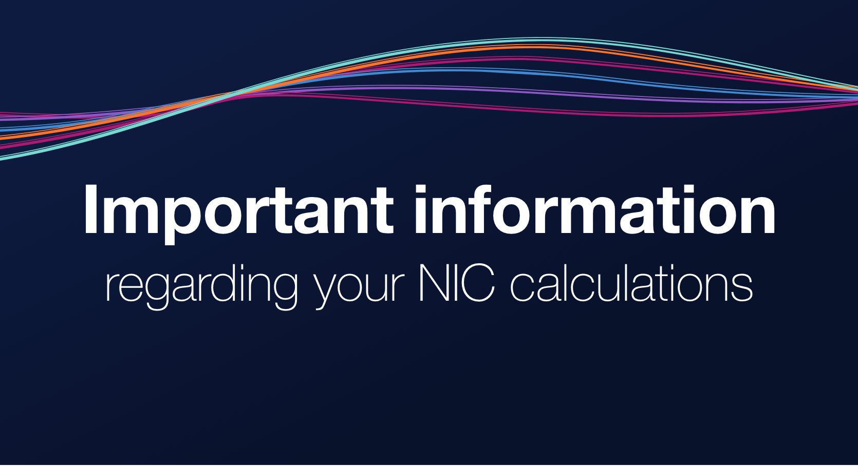Important information regarding NIC calculations - TaxCalc